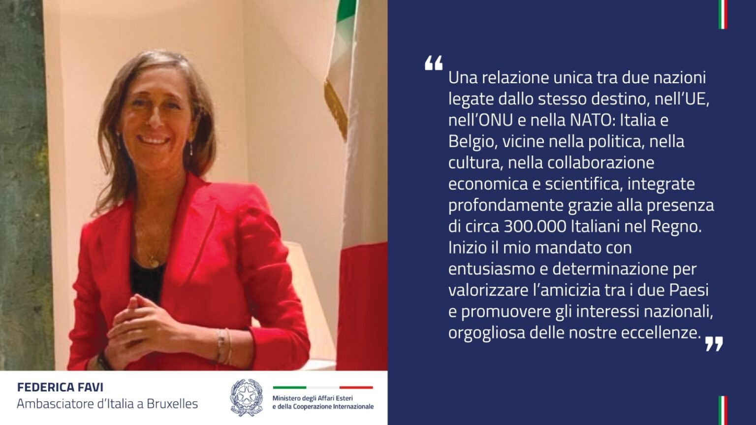 Federica Favi nuova Ambasciatrice d’Italia a Bruxelles - Onu Italia